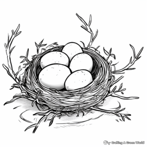 Bird Nest Coloring Pages - Free & Printable!