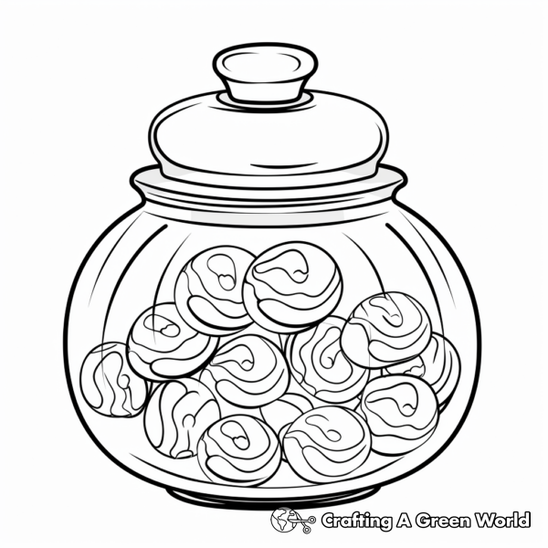 Candy Jar Coloring Pages - Free & Printable!