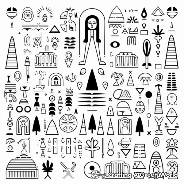 Egyptian Coloring Pages - Free & Printable!