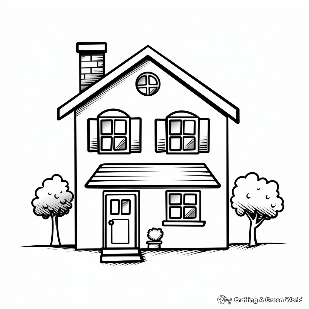 Coloring Pages A House Unleash Your Creativity And Build Dream Homes