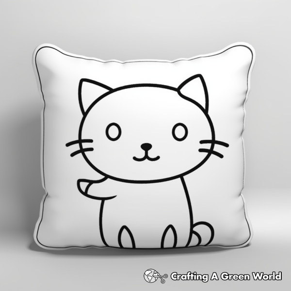 Cats on Pillows Coloring Pages - Free & Printable!