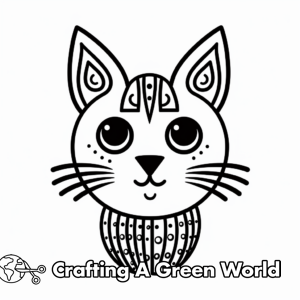 Cat Head Coloring Pages - Free & Printable!
