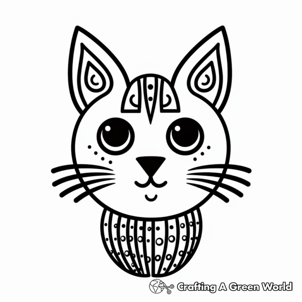 Cat Head Coloring Pages - Free & Printable!