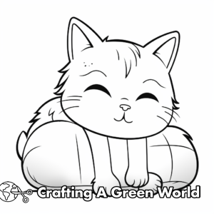 Cats on Pillows Coloring Pages - Free & Printable!