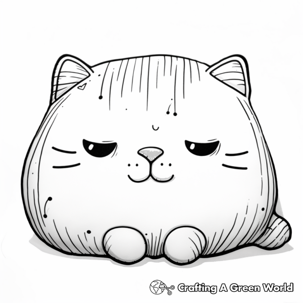 Cats on Pillows Coloring Pages - Free & Printable!