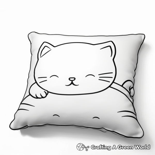 Cats on Pillows Coloring Pages - Free & Printable!
