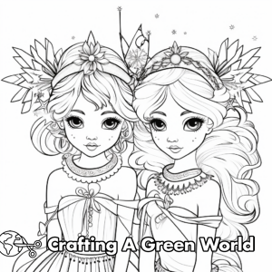 Winter Princess Coloring Pages - Free & Printable!