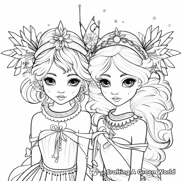 Winter Princess Coloring Pages - Free & Printable!