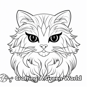 Cat Head Coloring Pages - Free & Printable!