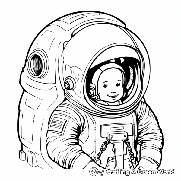 Astronaut Helmet Coloring Pages - Free & Printable!