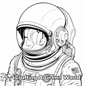Astronaut Helmet Coloring Pages - Free & Printable!