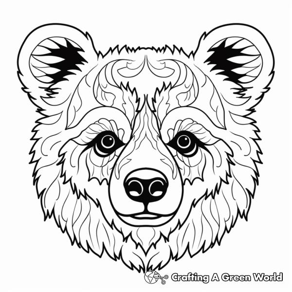 Bear Face Coloring Pages - Free & Printable!