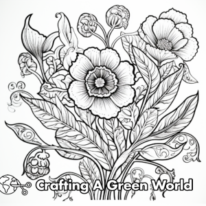 Intricate Floral Coloring Pages - Free & Printable!