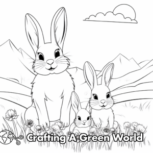Bunny Family Coloring Pages - Free & Printable!