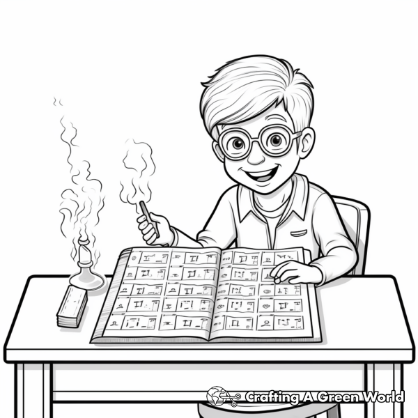 Line Drawings And Physical Science Printable Coloring