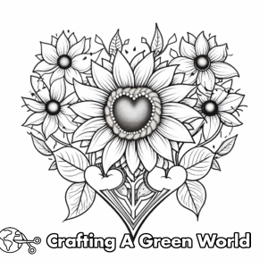 Flowers And Hearts Coloring Pages - Free & Printable!