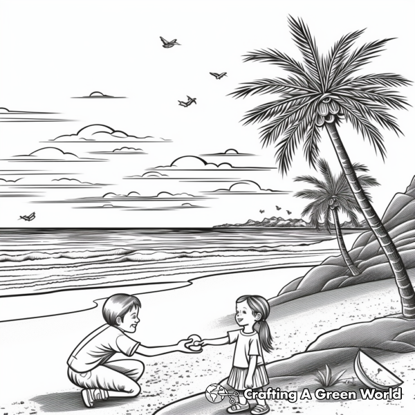 Beach Coloring Pages - Free & Printable!
