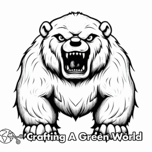 Scary Bear Coloring Pages - Free & Printable!