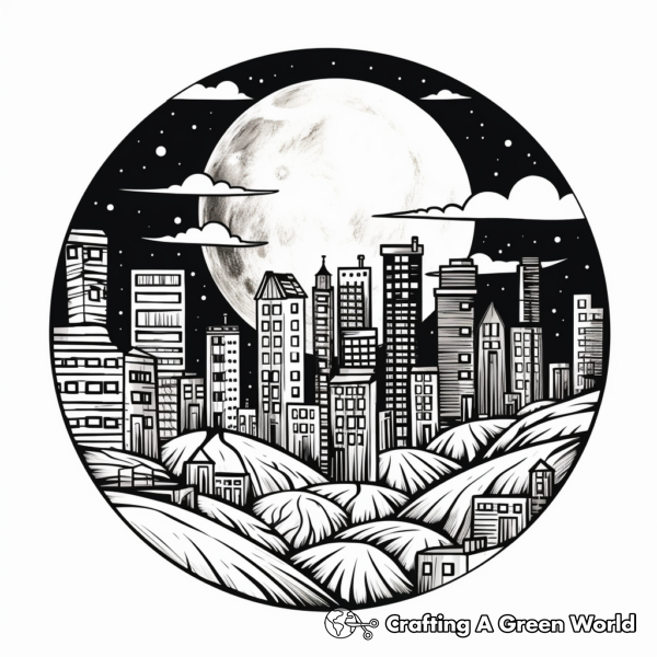 Full Moon Coloring Pages - Free & Printable!