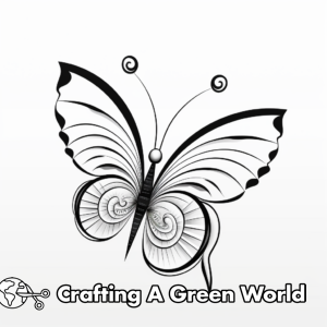 Half Butterfly Half Flower Coloring Pages - Free & Printable!