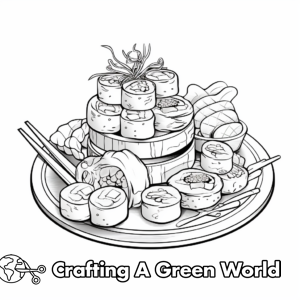 Sushi Coloring Pages - Free & Printable!