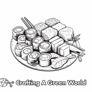 Sushi Coloring Pages - Free & Printable!