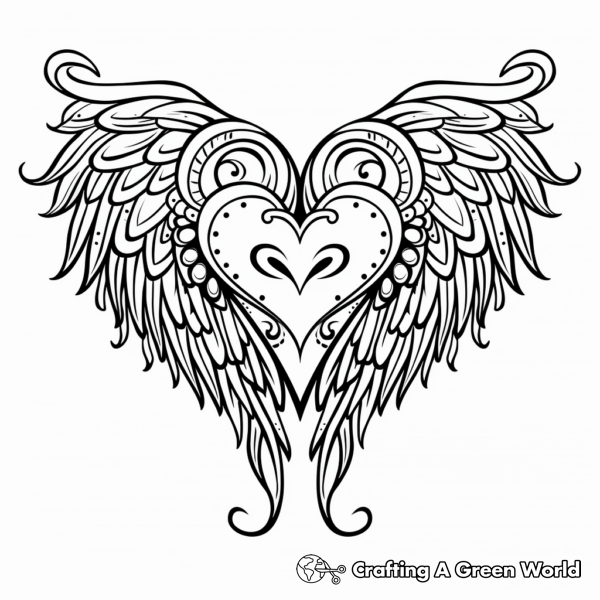 Heart With Wings Coloring Pages - Free & Printable!
