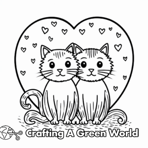 Two Cats Coloring Pages - Free & Printable!