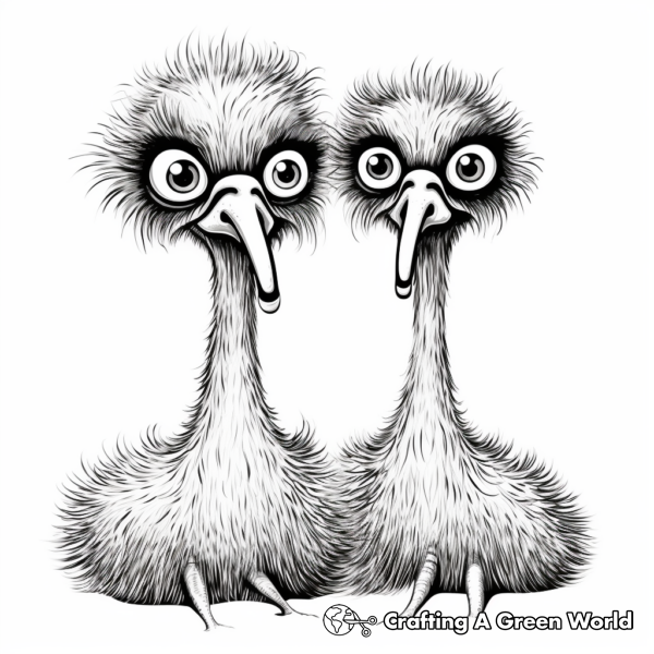 Ostrich Coloring Pages - Free & Printable!