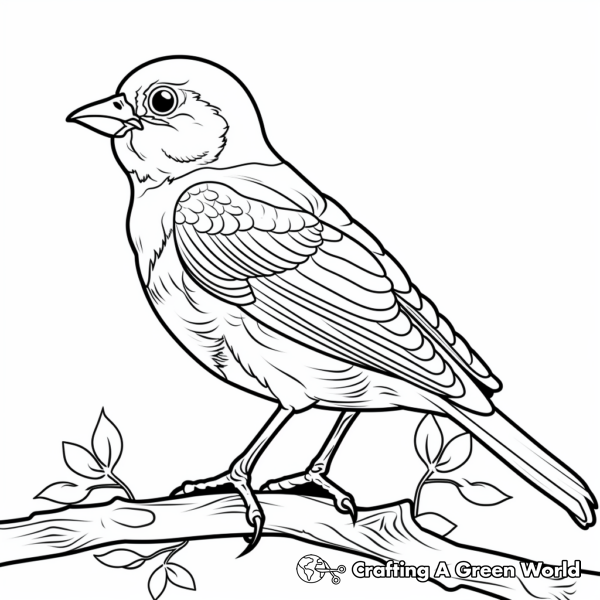 American Goldfinch Coloring Pages - Free & Printable!