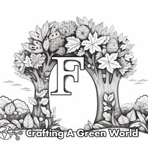 F Is For Fall Coloring Pages - Free & Printable!
