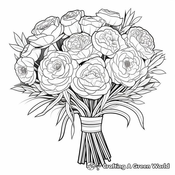 Flower Bouquet Coloring Pages - Free & Printable!