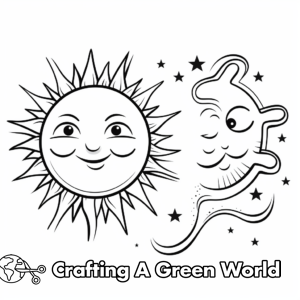 Sun And Moon Coloring Pages - Free & Printable!