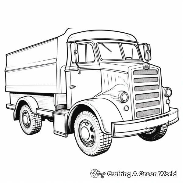 Old Truck Coloring Pages - Free & Printable!