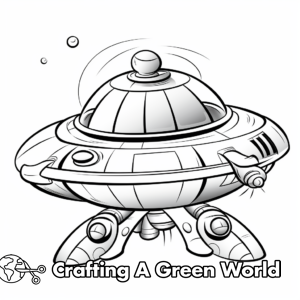 Alien Spaceship Coloring Pages - Free & Printable!