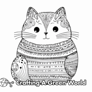 Cute Fat Cat Coloring Pages - Free & Printable!