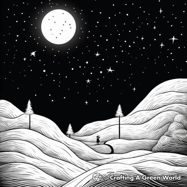 Night Sky Coloring Pages - Free & Printable!