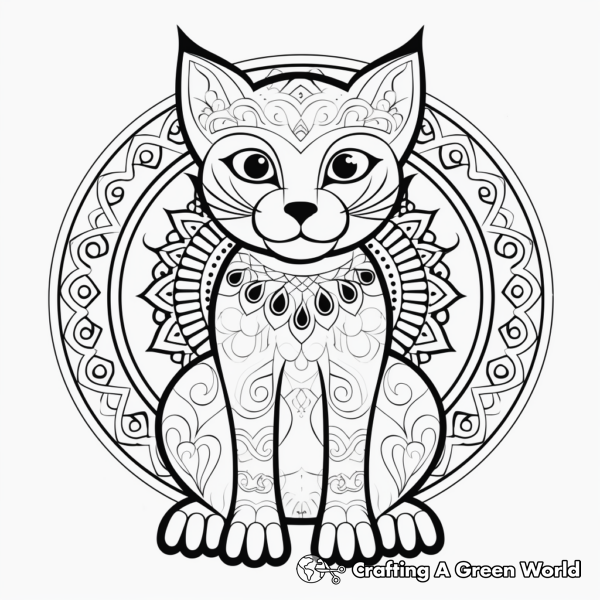 Cat Mandala Coloring Pages - Free & Printable!