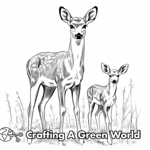 White Tailed Deer Coloring Pages - Free & Printable!