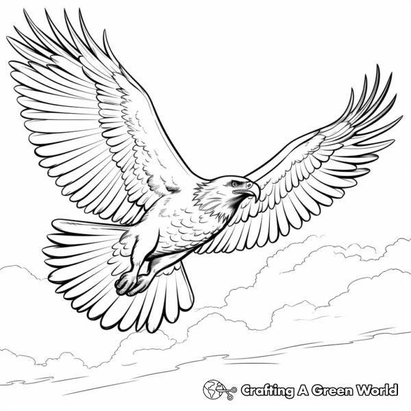Flying Eagle Coloring Pages - Free & Printable!