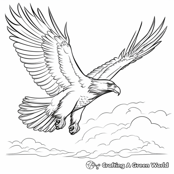 Flying Eagle Coloring Pages - Free & Printable!