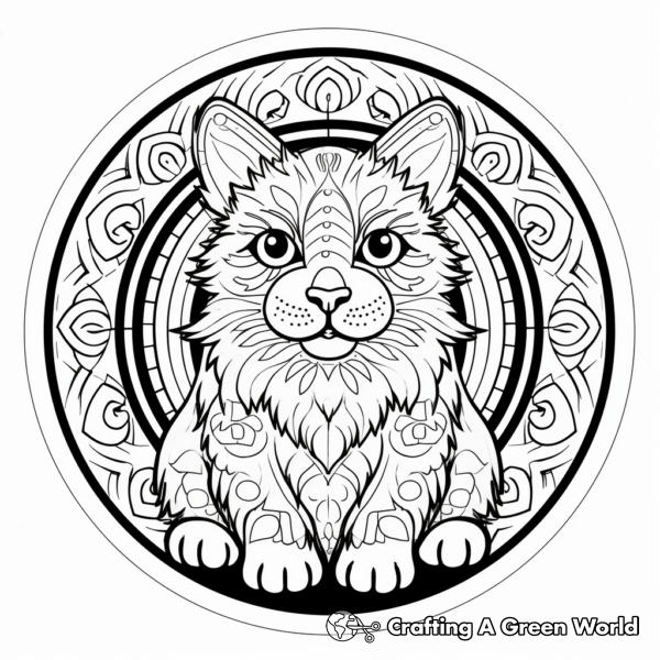 Cat Mandala Coloring Pages - Free & Printable!