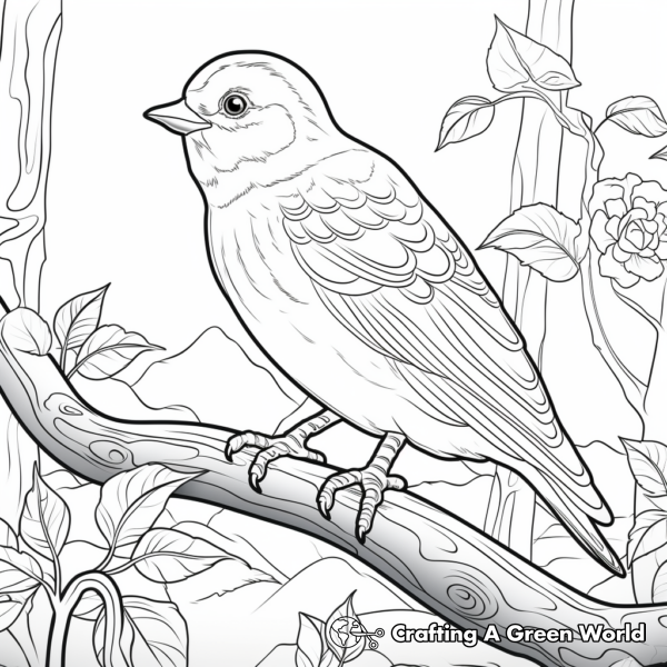 American Goldfinch Coloring Pages - Free & Printable!