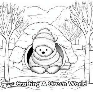 Hibernating Bear Coloring Pages - Free & Printable!