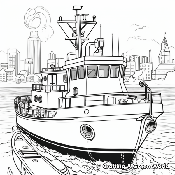 Tugboat Coloring Pages - Free & Printable!