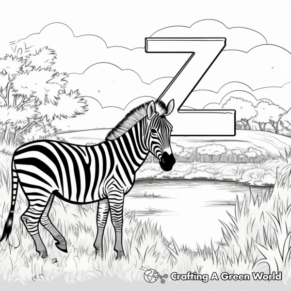 Z Is For Zoo Coloring Pages - Free & Printable!