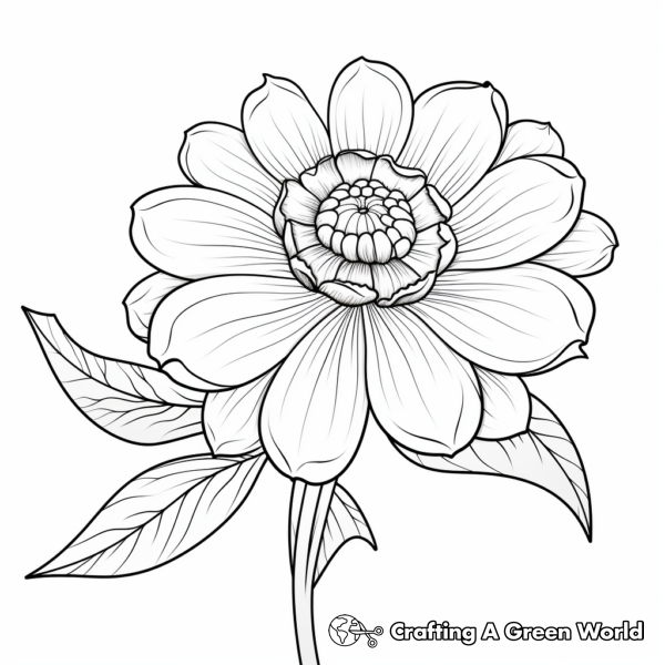 Zinnia Coloring Pages - Free & Printable!