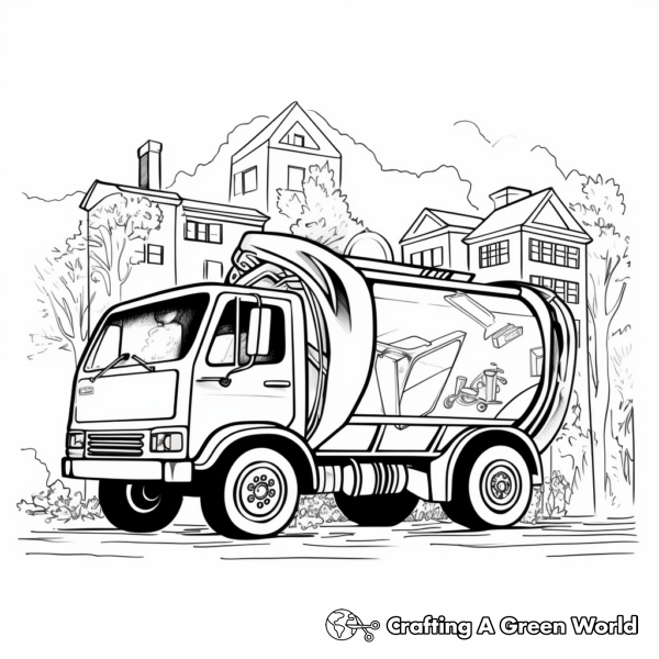 Recycling Truck Coloring Pages - Free & Printable!