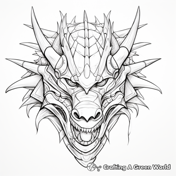 Dragon Head Coloring Pages - Free & Printable!