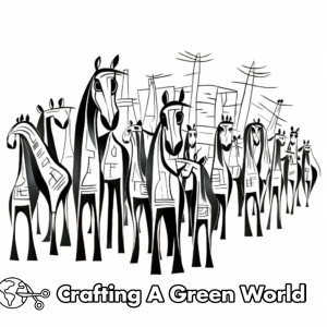 Herd Of Horses Coloring Pages - Free & Printable!